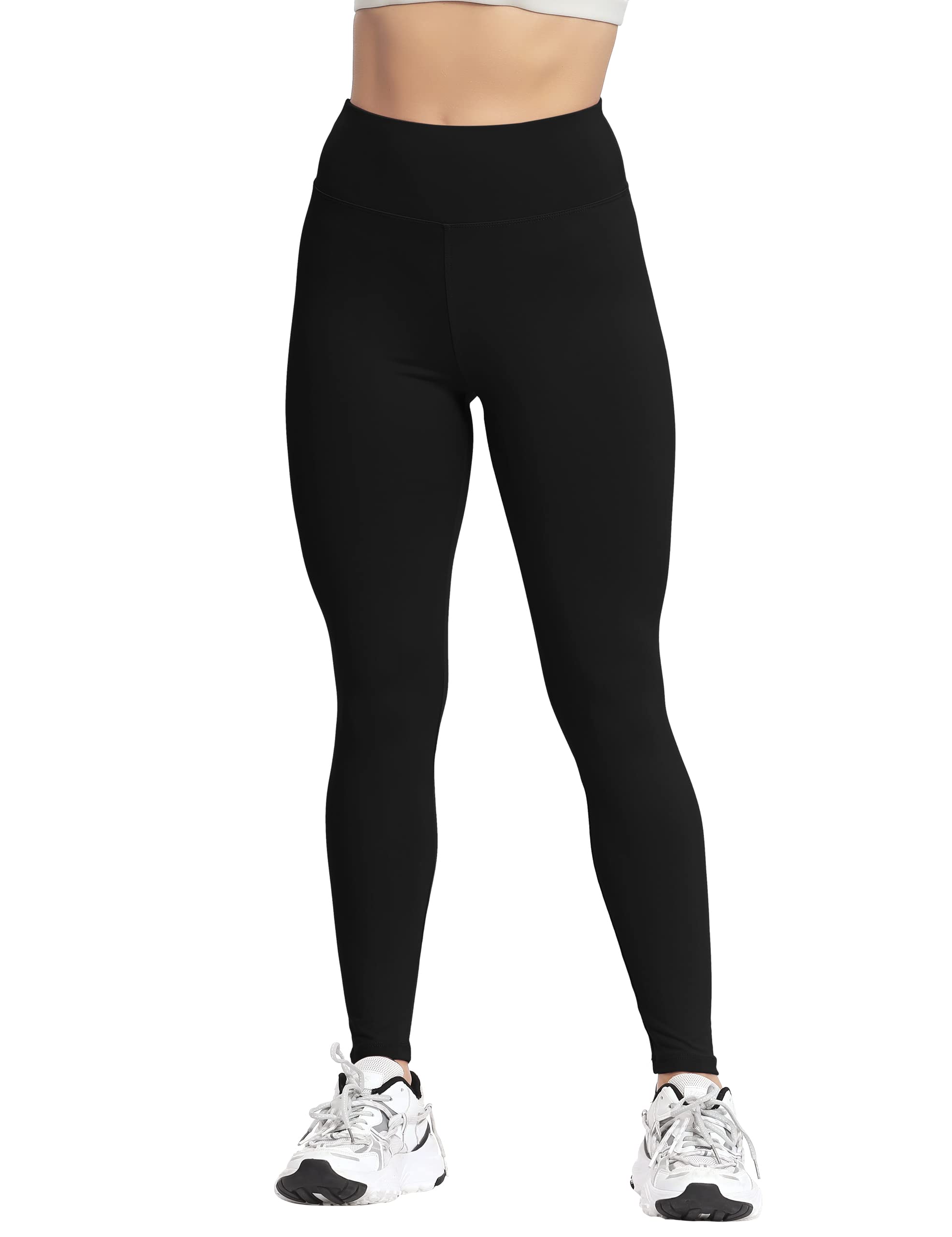 VALANDY Black Leggings for Women High Waist Yoga Pants Stretch Tummy Control Tights Athletic Workout Running Extra Plus 5 Pack