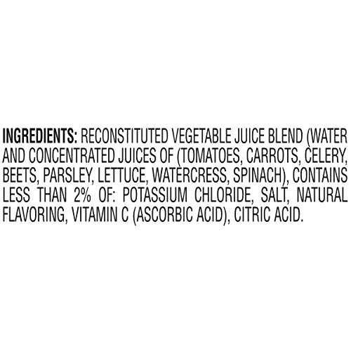 V8 Low Sodium Original 100% Vegetable Juice, 5.5 oz. can (4 packs of 6, total of 24)