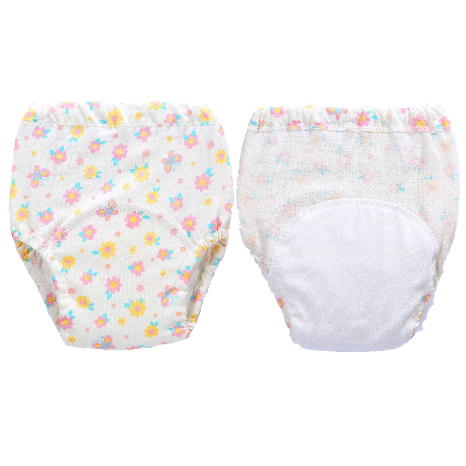 Tiger007 4 Pack Cotton Potty Training Pants for Boys Girls, Learning Designs Training Underwear Pants 12M-4T (12 Month, D)