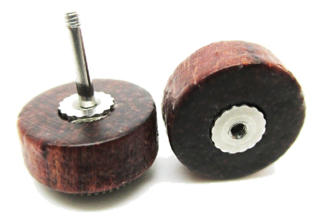 Organic Wood w/Metal Pot Leaf Emblem Stud Post Earrings - New - Pair!
