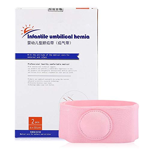 ZJchao Hernia Belt for Babies, 2-piece Hernia Belt Treatment For Hernia Therapy For Children Umbilical Hernia Belt for Newborns Infant Newborn Belt(Rosa)