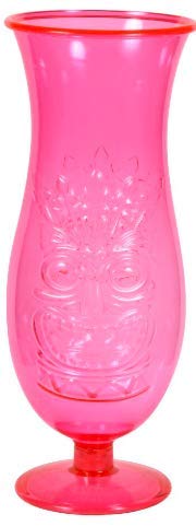 TopNotch Outlet Hurricane Glasses - Plastic Luau Tumblers (4 Pc) Tropical Summer Party Ready - Tall Frozen Cocktail Cups - Break Resistant