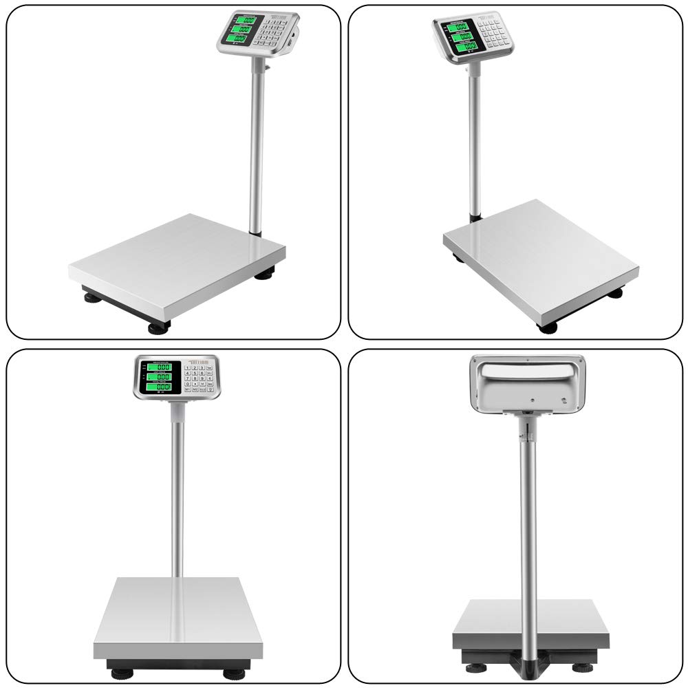 TUFFIOM 661lbs Electronic Digital Platform Scale,Heavy Duty Stainless Steel Floor Scales,High-Definition LCD Display,Perfect for Mailing Luggage Shipping Package Price