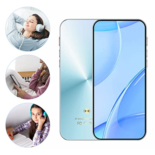 WiFi Mp3 Player with for Bluetooth, Full Touch HD Screen Mp3 Mp4 Player with Speaker, Portable HiFi Sound Music Player, USB 16GB MP4 Player, Expandable Up to 128GB (Sky Color)