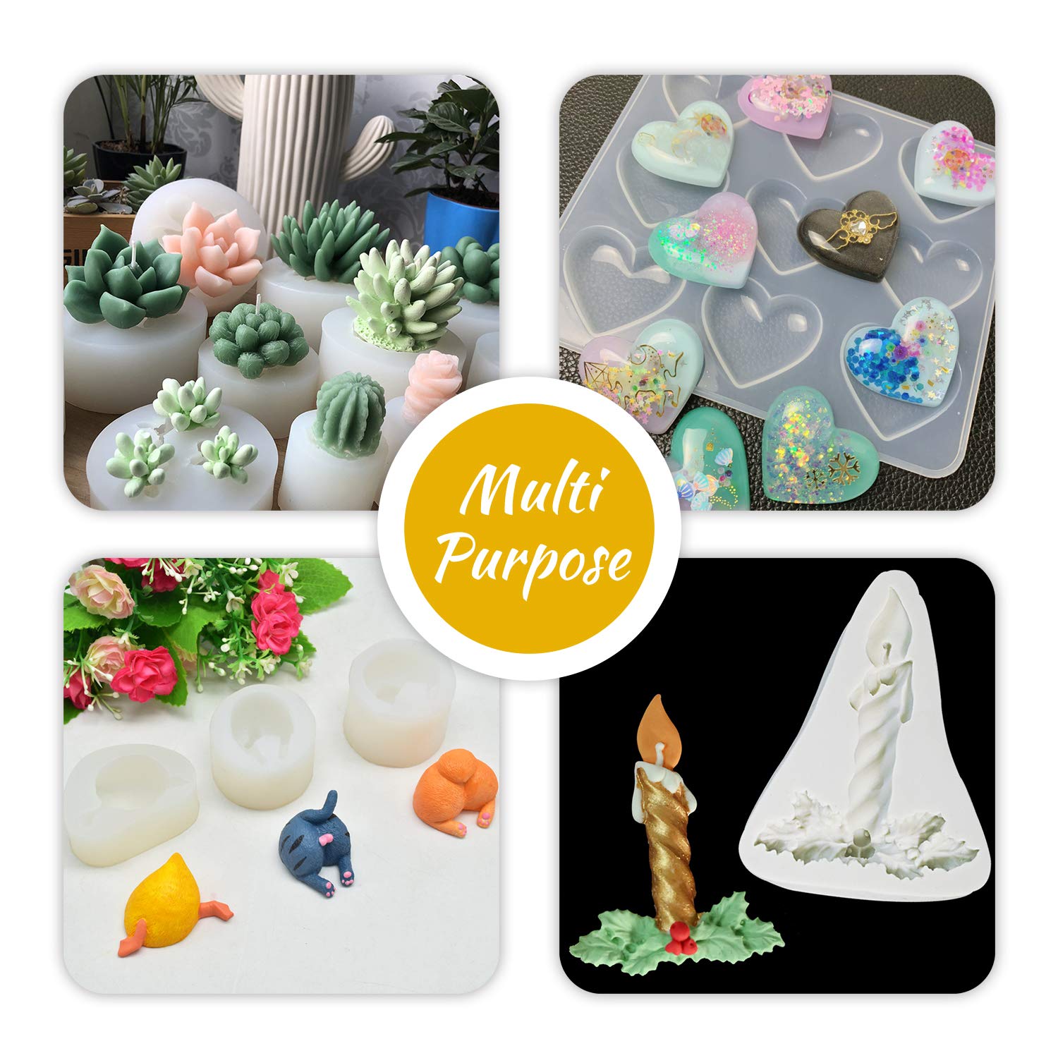 Silicone Mold Making Kit - Liquid Translucent Silicone Rubber for Silicone Molds Making - Easy 1:1 Mixing Ratio Silicone for DIY Resin Molds, Casting, Jewelry Making, Manual Making, Crafts (22 oz.)