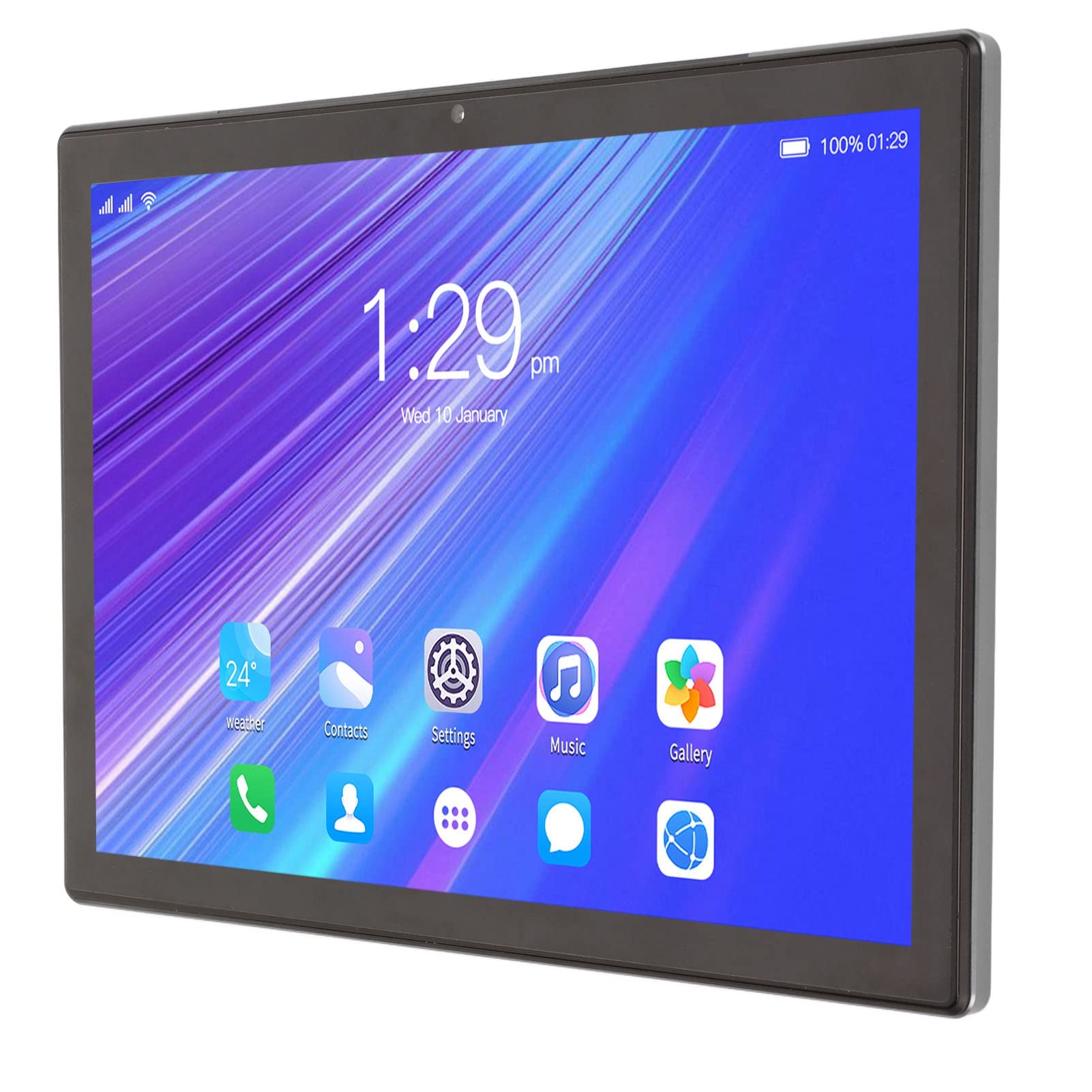 Tablet Silver Gray 10 Inch Tablet Type C Front Loading 8.0 Mega Pixels for Kids for Home (US Plug)