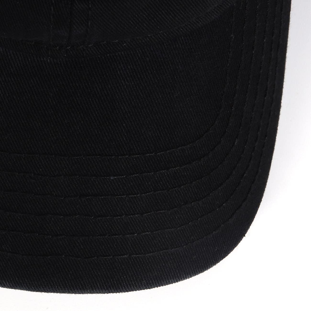 Zylioo Oversize XXL Athletic Baseball Cap,Large Hat for Big Heads 23.5-25",Adjustable Plain Dad Cap Washed Black
