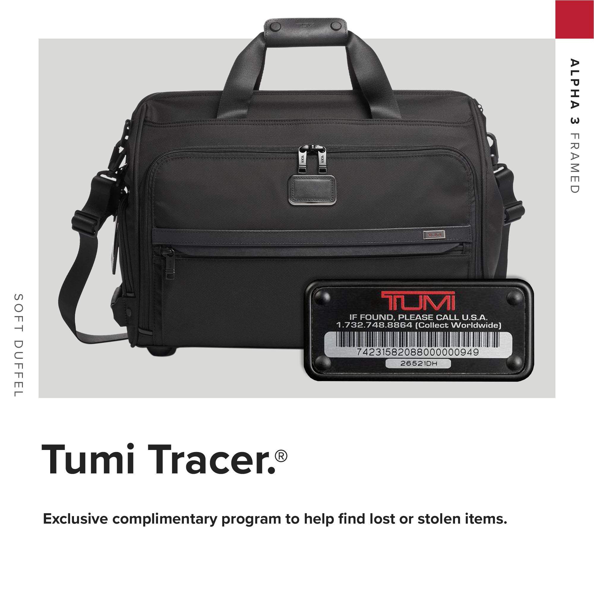 Tumi Alpha 3 Framed Soft Duffel Black One Size