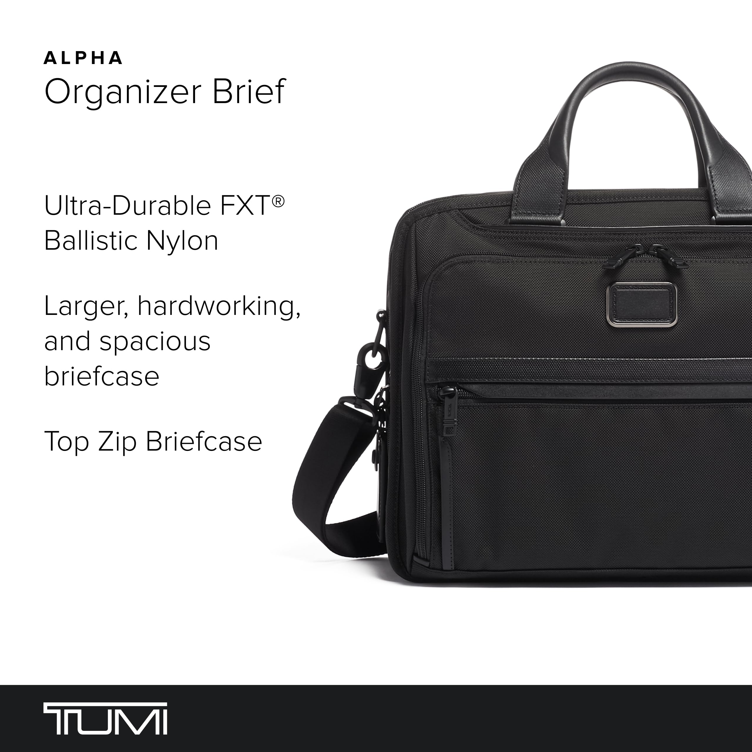 TUMI Alpha 3 Organizer Brief Anthracite One Size
