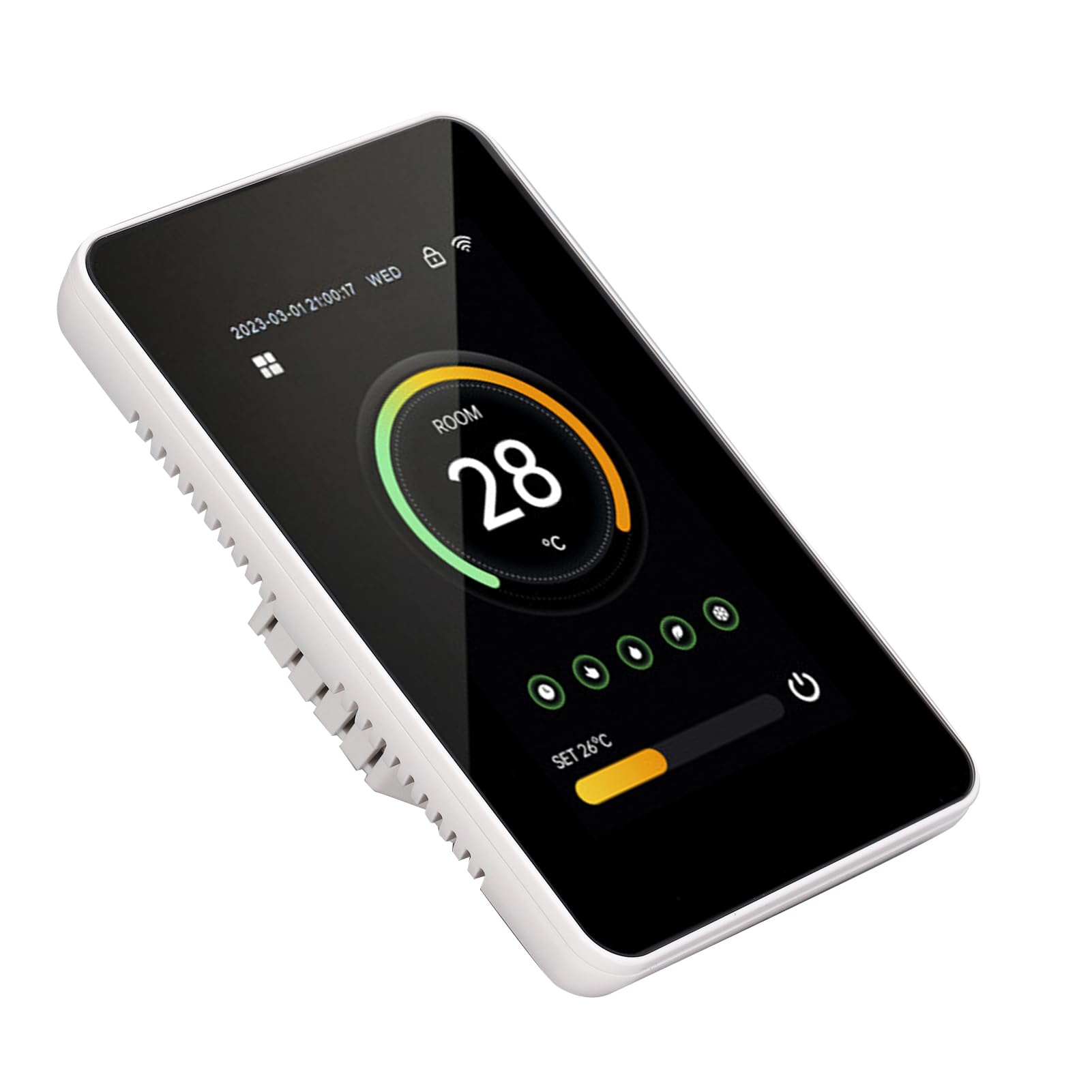 Smart WiFi Thermostat, 100‑250VAC Prevent Freezing App Control Smart WiFi Thermostat with Screws for Floor Heating (3A)
