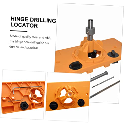 Router Jigs 1 Set Punch Tool Kit Router Jigs Hinge Drilling Tool Set Bit Kit Punch Tool Router Tool 35mm Hinge Hole Positioner Tool Kit Hinge Hole Set Orange Opener