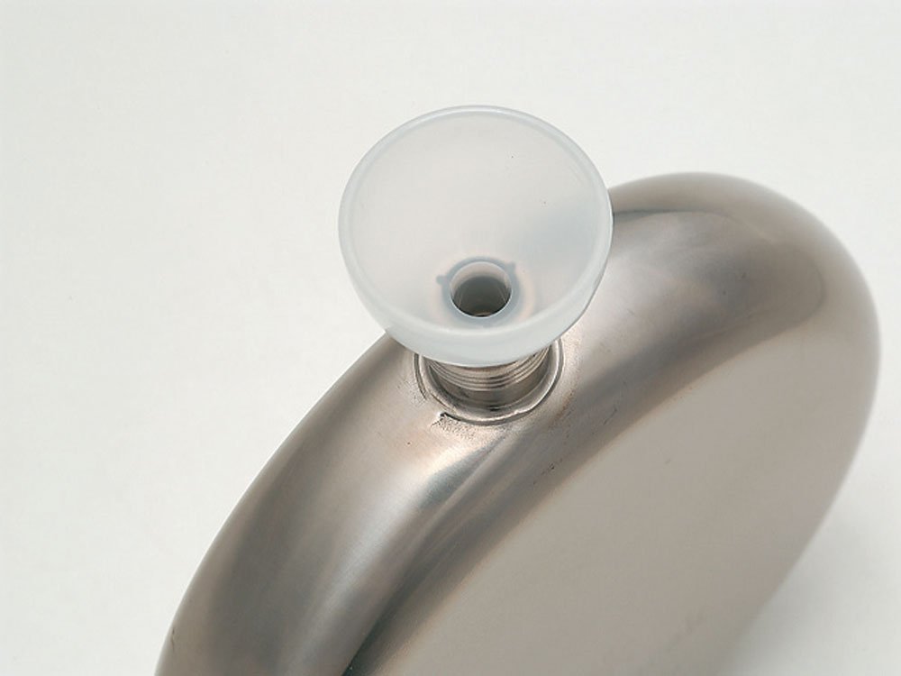 Snow Peak Titanium Curved Flask, T-015, Titanium, Ultralight for Camping, Backpacking Everyday Use, Flavor Resistant, Made in Japan, Lifetime Product Guarantee