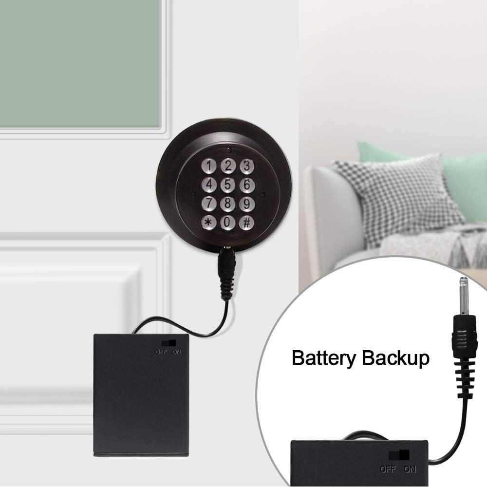 Signstek Keyless Entry Door Lock,Door Knob with Keypad,Smart Code Door Lock,Mute mode,Passage function, Easy to Install,Oil Rubbed Bronze