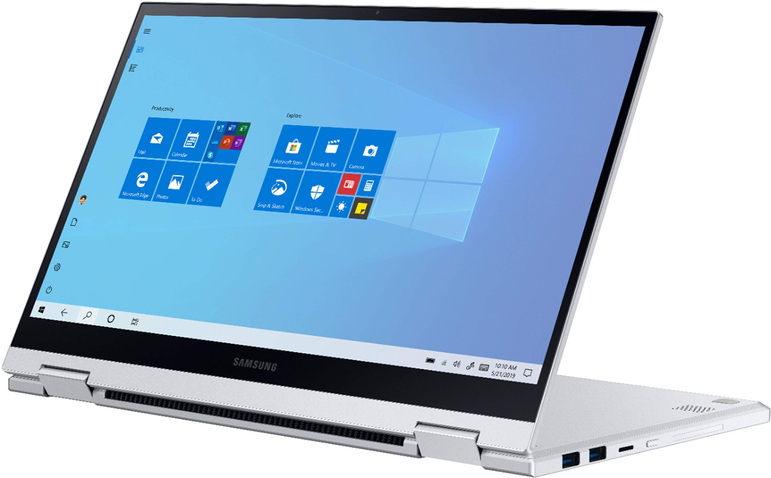 Samsung Galaxy Book Flex Alpha 2-in-1 13.3-inch QLED Touch-Screen Laptop Intel Core i5 8GB Memory 256GB SSD Royal Silver NP730QCJ-K01US (Renewed)