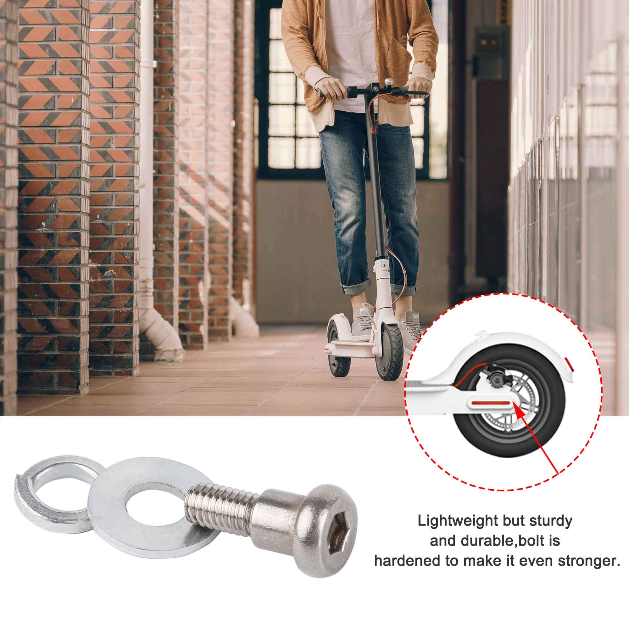 TOMALL Scooter Rear Wheel Fixed Bolt Screw Stainless Steel Fixed Screw Kit 2 PCS for Xiaomi Mijia M365 Electric Scooter