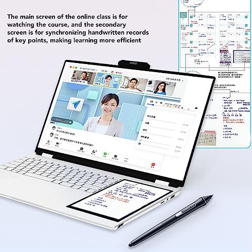 Win 11 Double Screen Laptop, 2.4G 5G WIFI 16GB Intel Celeron N5105 Quad Core Up to 2.9GHz 15.6 Inch FHD Notebook with Fingerprint Recognition Backlight Keyboard 180° Opening (16GB+1TB US Plug)