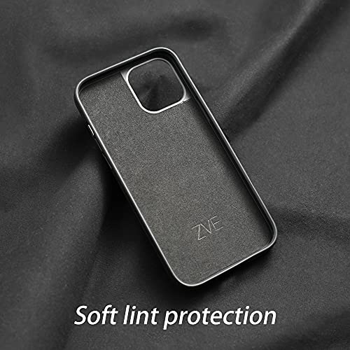 ZVEdeng Compatible with iPhone 12 Wallet Case, Card Holder Case for iPhone 12 Pro, Credit Card Holder Card Clip Case Shockproof Carbon Fiber Slim Card Grip Case for iPhone 12/12 Pro 6.1'' Black