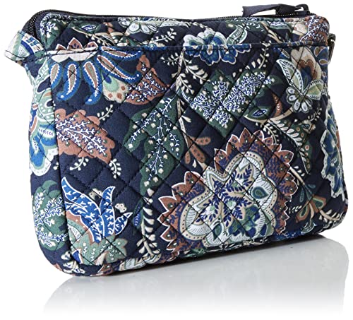 Vera Bradley Women's Cotton Little Hipster Crossbody Purse With RFID Protection, Java Navy Camo - Recycled Cotton, One Size