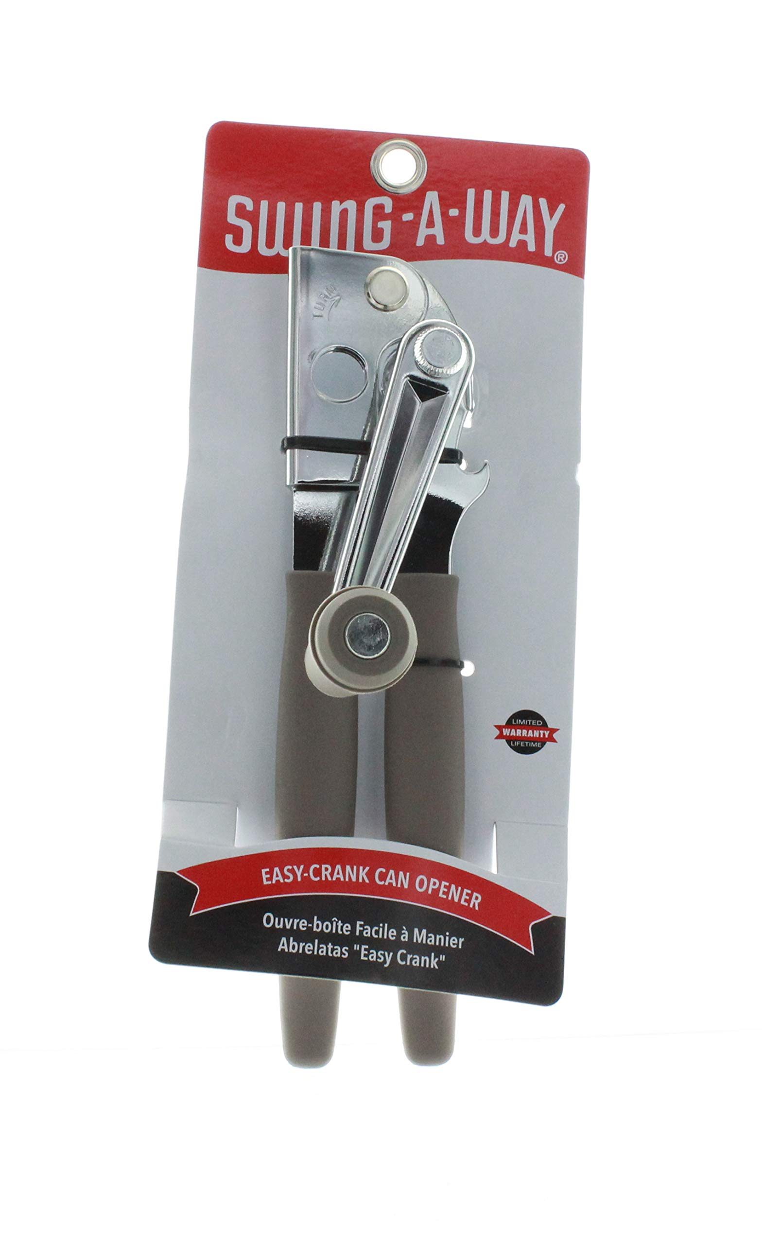 Swing-A-Way Easy Crank Can Opener, Extra Long, Gray