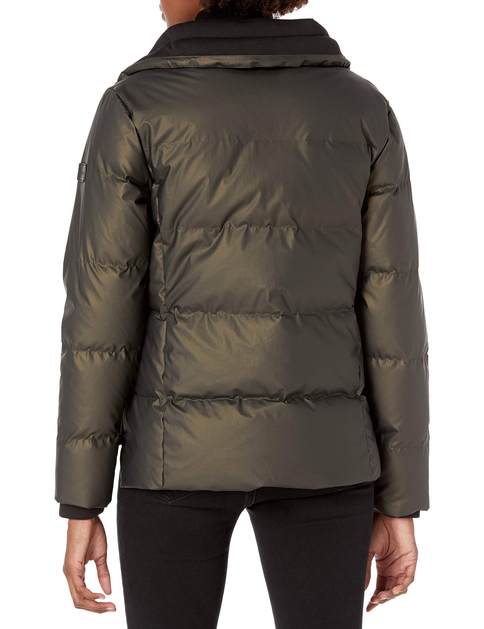 Tumi Women's Hi Shine Puffer, Bronze Black, MED