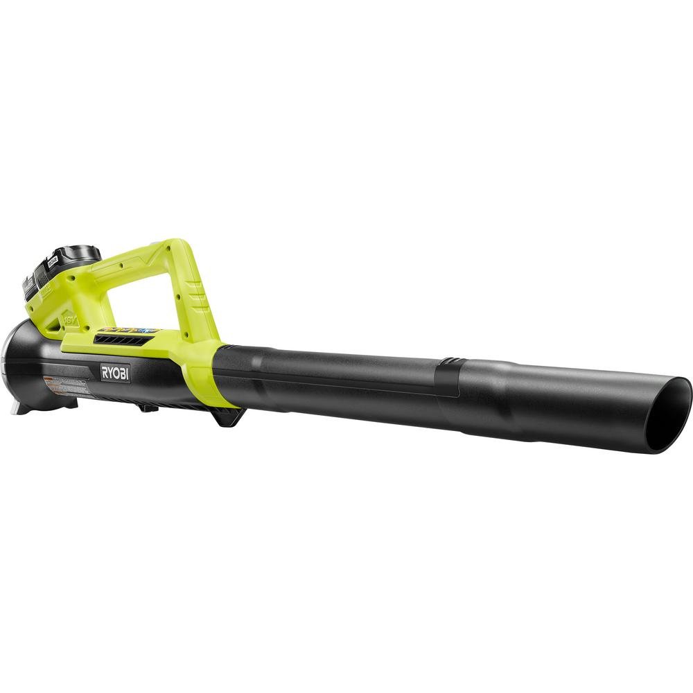 RYOBI ONE+ 90 MPH 200 CFM 18-Volt Lithium-Ion Cordless Leaf Blower - 2.0 Ah Certified RECONDITIONED
