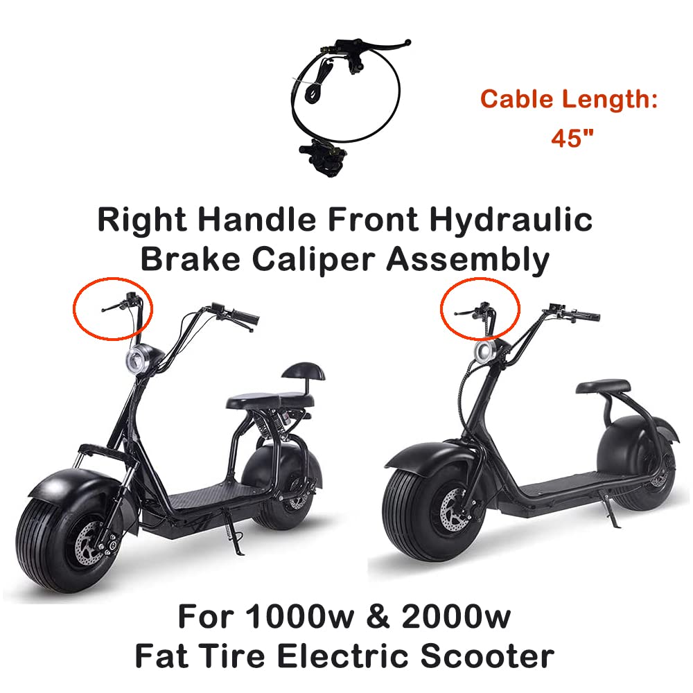 TOXOZERS Right Handle Front Hydraulic Brake Master Cylinder Caliper for 60v 1000w /2000w Fat Tire Electric Scooter