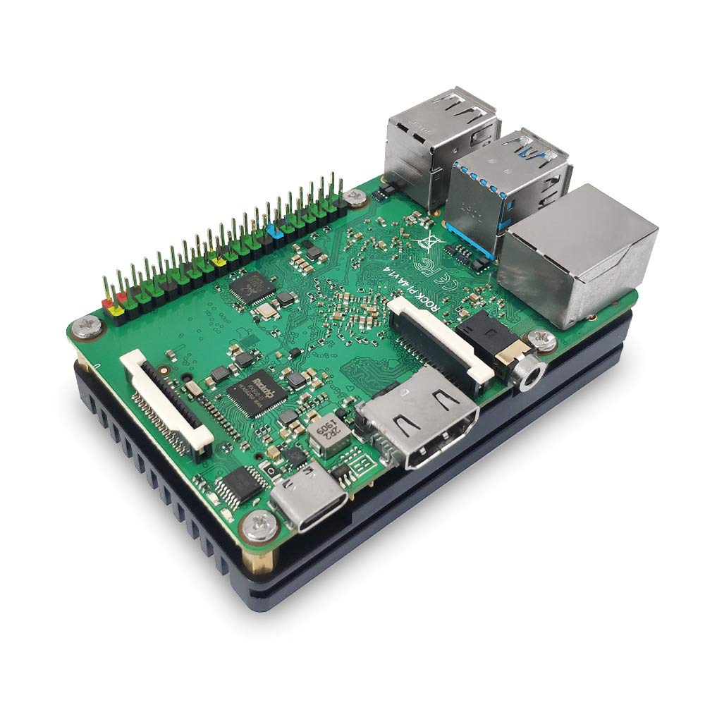RockPi Case for Rock PI 4A/B V1.4 Rockchip RK3399 ARM Cortex Six Core SBC/Single Board Computer(Board Not Included)