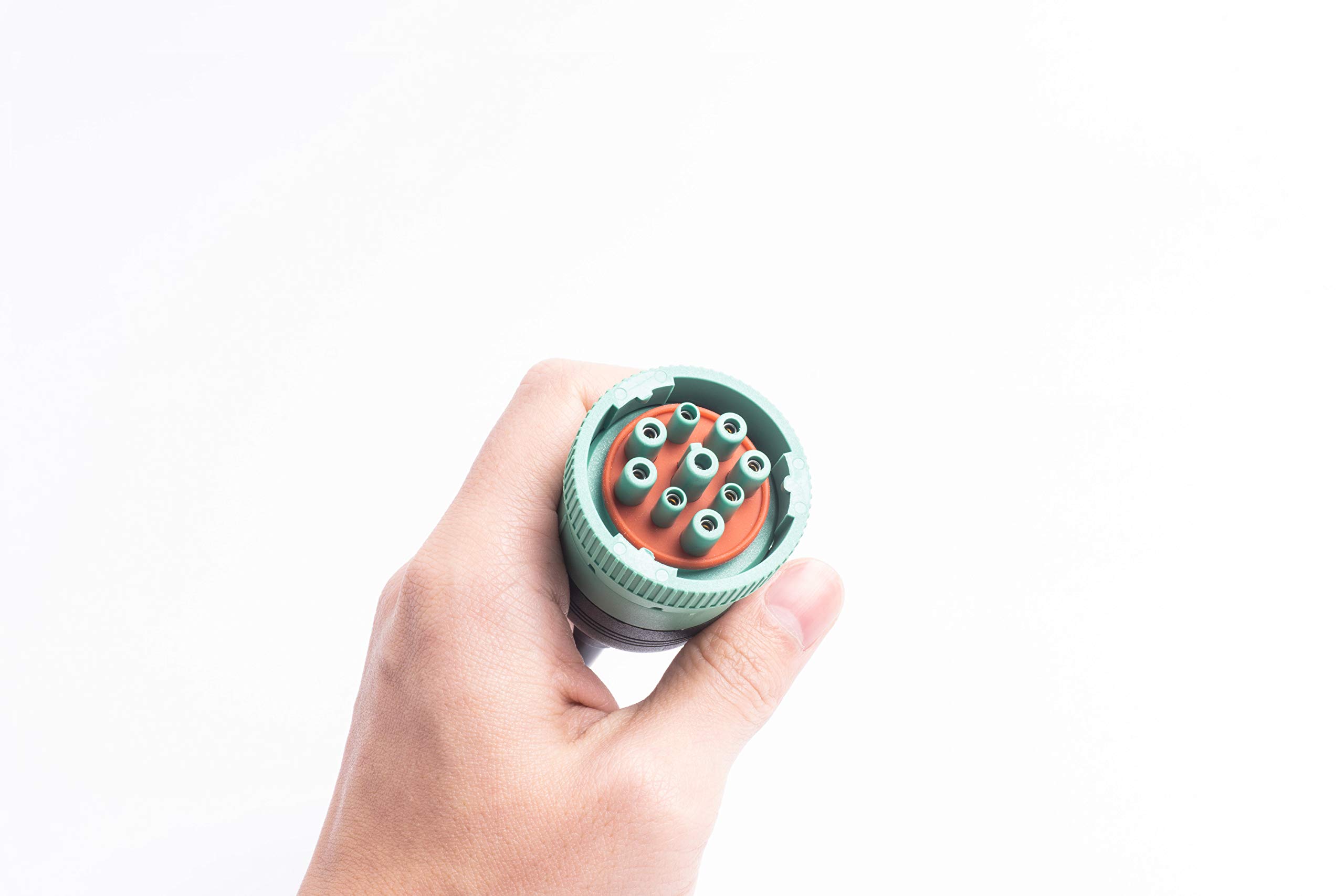 Type 2 Green J1939 9pin Female to OBD2 Female Cable