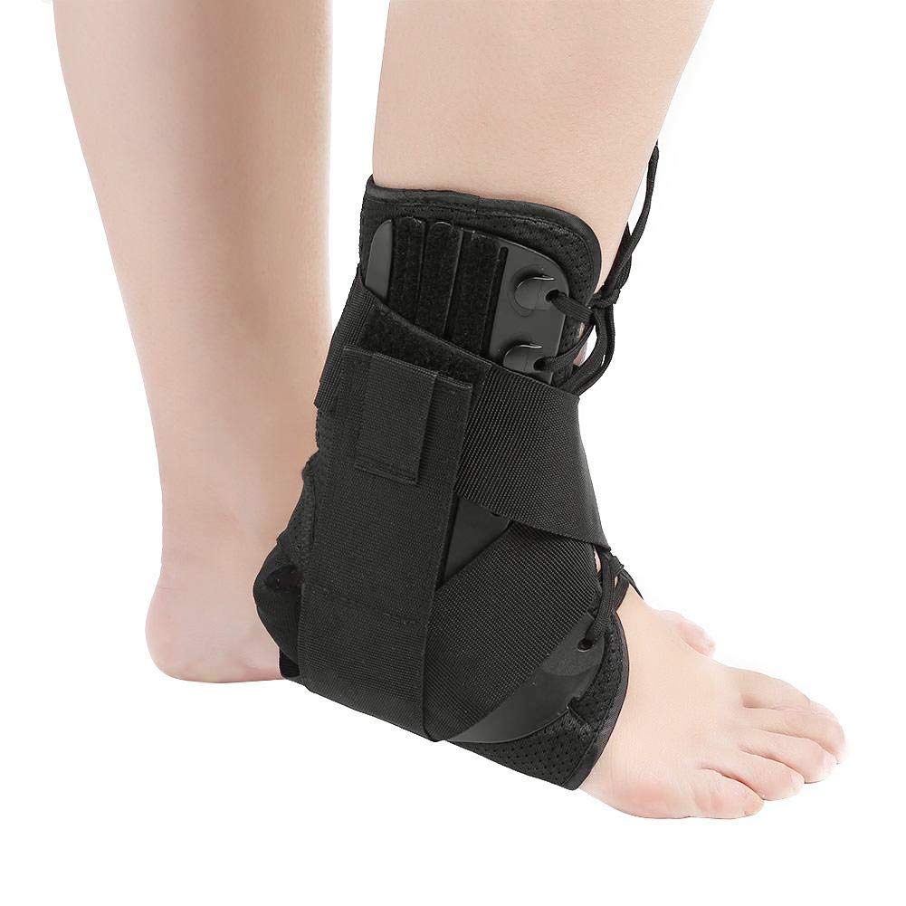 Sonew Ankle Brace Adjustable Foot Support Brace with Stabilizer Straps Lace Up Compression Sleeve for Sports Injuries & Sprain