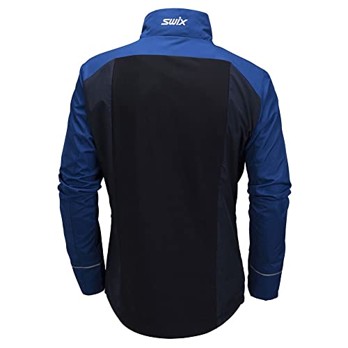 Swix Men's Standard 12874 Trails All-Round Cross-Country Wind-Resistant Ski Jacket, Dark Navy, Small