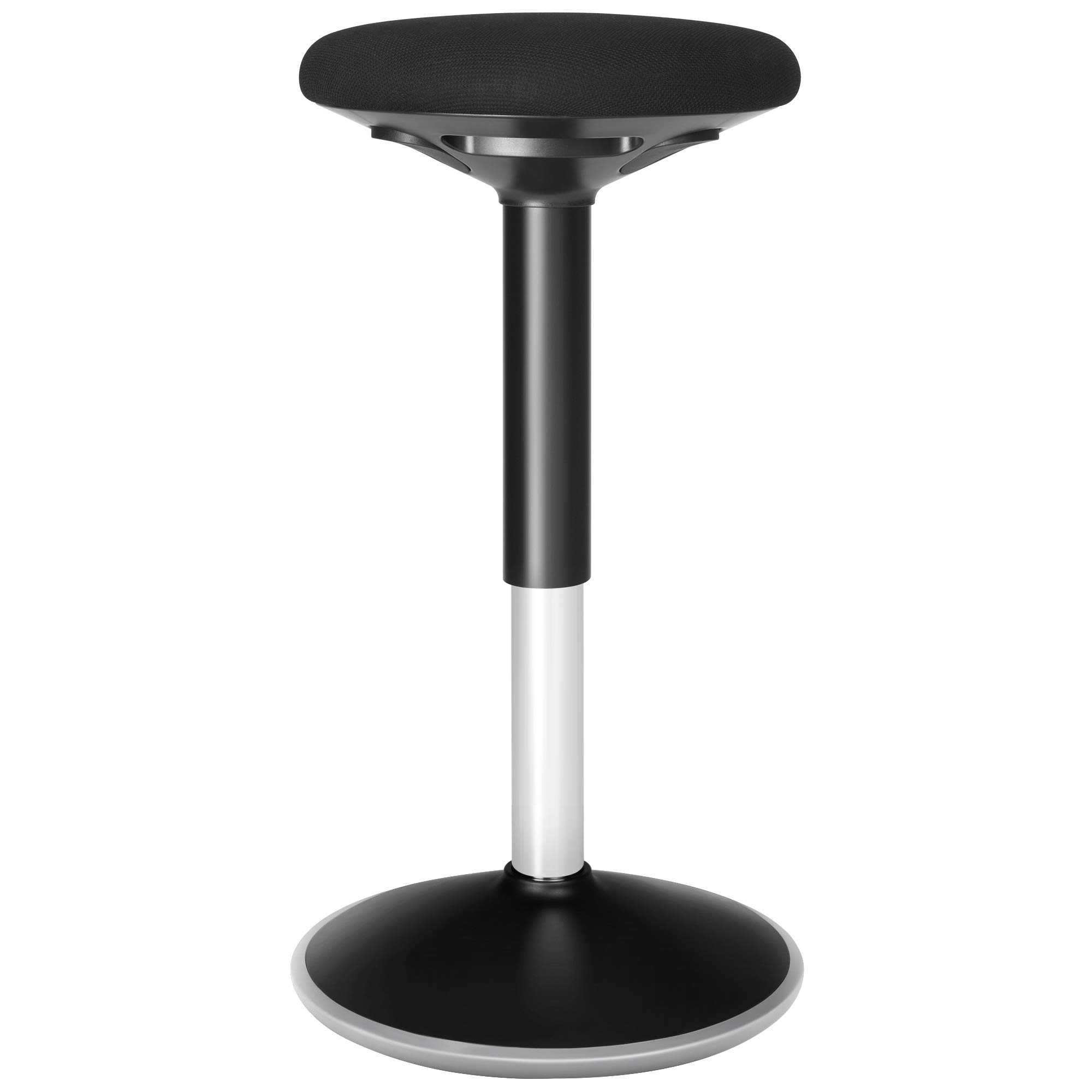 SONGMICS Standing Desk Chair, Active Stool, Ergonomic Wobble Stool, Balance Chair, Adjustable 22-31.9 Inches, Simple Assembly, Black UOSC05BK