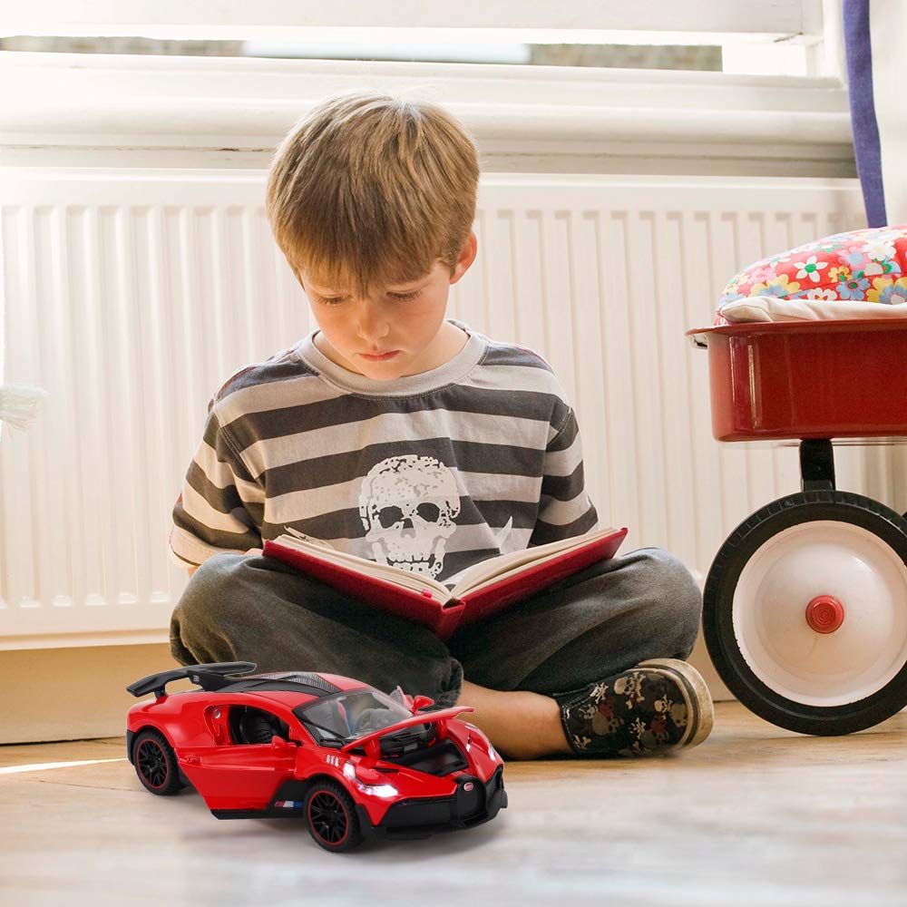 Toys car Bugatti Divo Alloy Model Car,1:32 Diecast Car Gifts for 3 to 12 Years Old