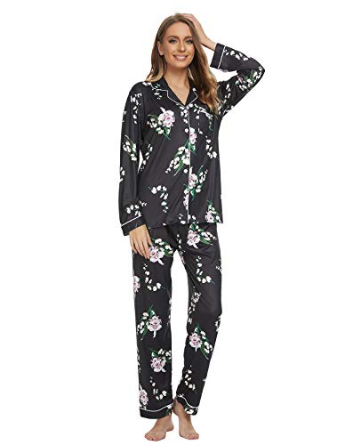 TOP-VIGOR Women's 2 PCS Plus Size Tracksuit Sets Sweatsuits Outfits Hoodie Sweatshirt and Jogging Sweatpants Suit, A* Black, XXX-Large