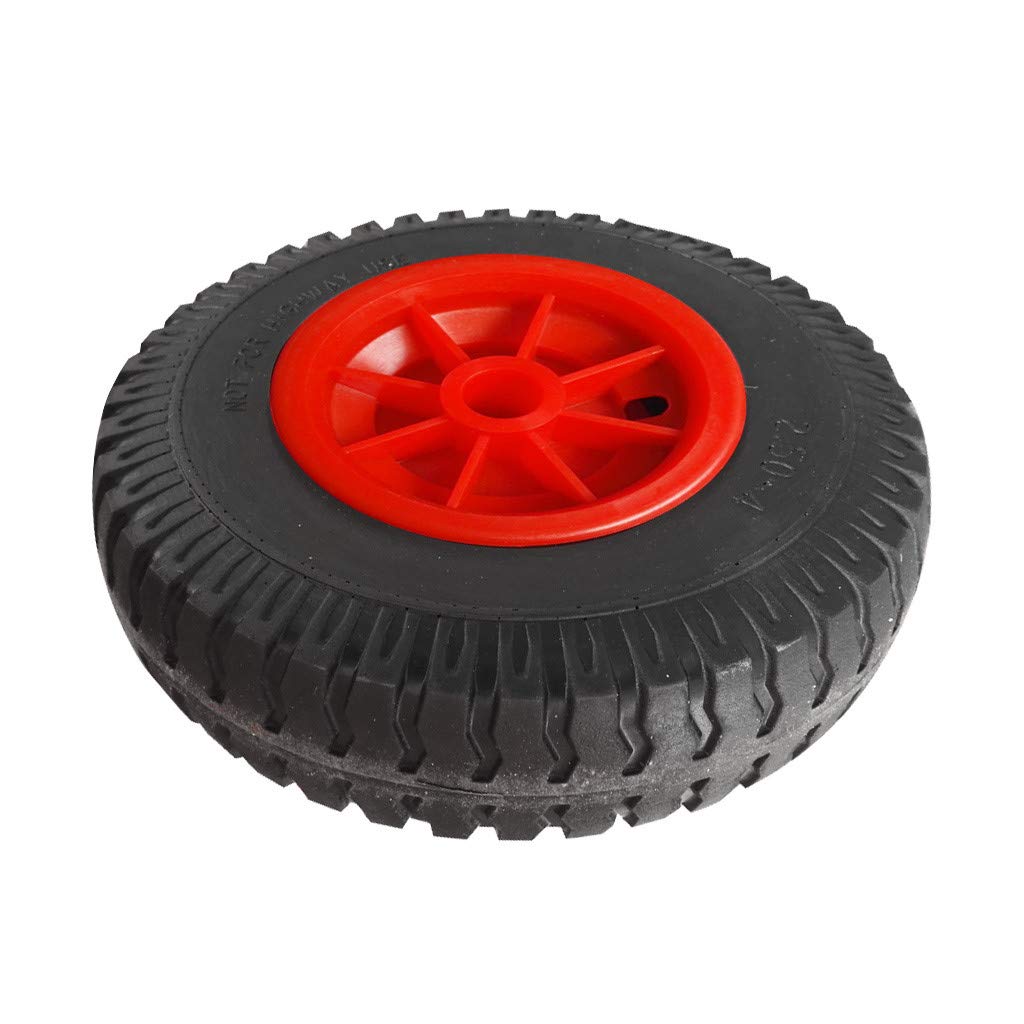 ZXAZX Universal Puncture Proof Rubber Kayak Trolley Red Wheel Suit for Kayaks Trolley Canoes Replacement Accessories (S)