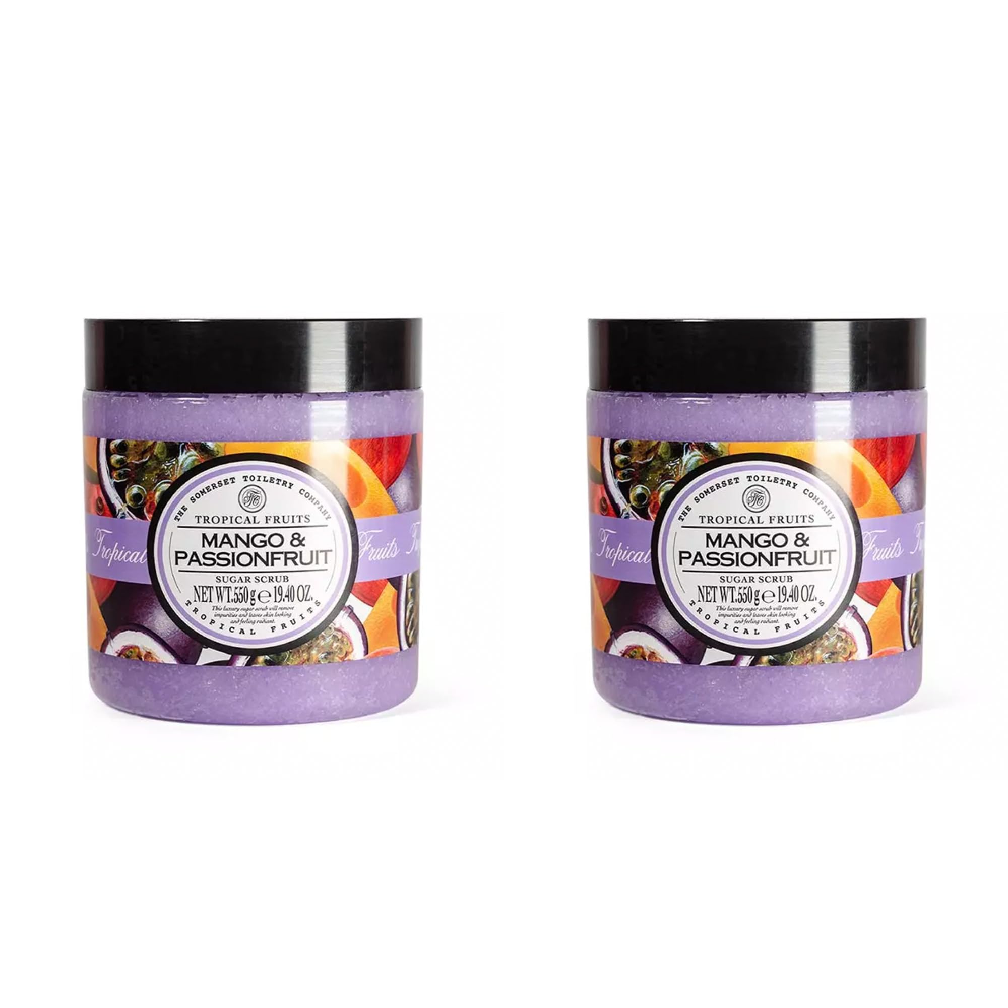 Tropical Fruits Gentle Exfoliating Mango & Passionfruit Sugar Scrub 2 x 550g