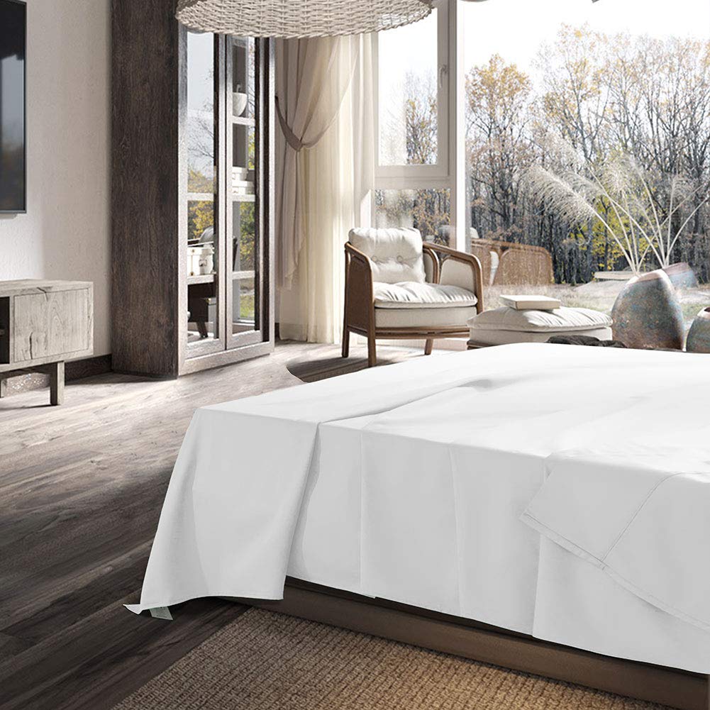 SONORO KATE 100% Pure Egyptian Cotton Sheets Sets,Cooling Bed Sheets 600 Thread Count Long Staple Cotton,Sateen Weave for Soft and Silky Feel, Fits Mattress 16'' Deep Pocket (White, Queen)