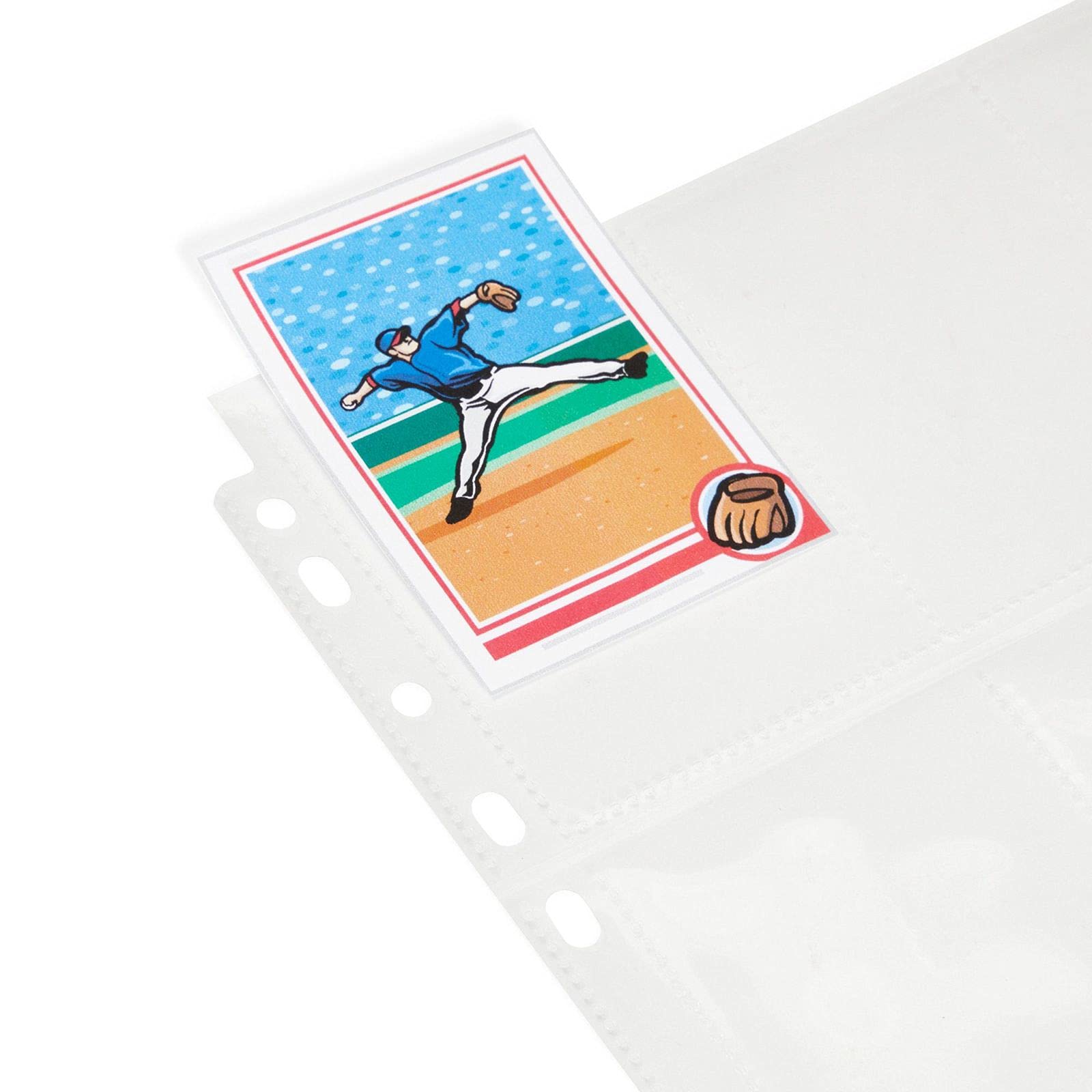 Trading Card Binder Sleeves with 9 Pockets Per Page (1800 Slots, 100 Sheets)