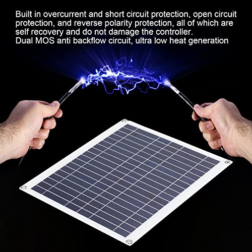 Solar Panel Kit Photovoltaic Flexible Small Multipurpose Charger Power Generation Flexible Panel 100W Battery Charger with 100A 20W Set for Battery Charging Photovoltaic Panel Solar Panels