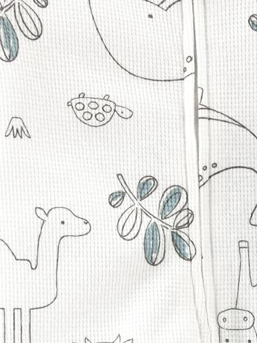 Simple Joys by Carter's Baby 2-Way Zip Thermal Footed Sleep and Play, Pack of 2, Animal/Sun, 6-9 Months