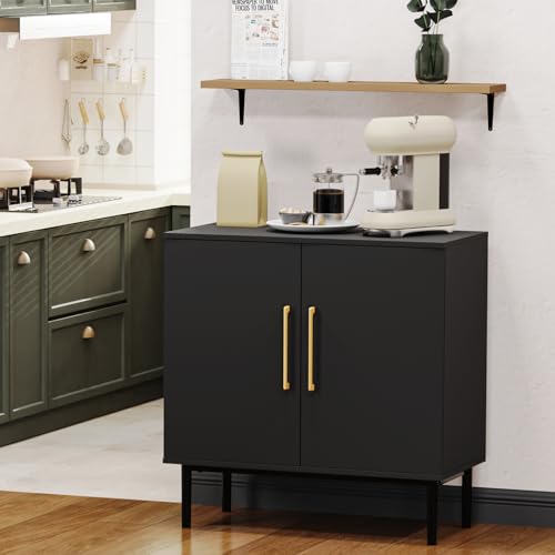REHOOPEX Storage Buffet Cabinet, Accent Cabinet with Door, Modern Sideboard White Marble Pattern, Free Standing Cabinet, Wooden Gray Storage Cabinets for Bedroom, Kitchen, Office and Hallway