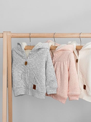 Simple Joys by Carter's Baby Hooded Sweater Jacket with Sherpa Lining, Grey, 12 Months