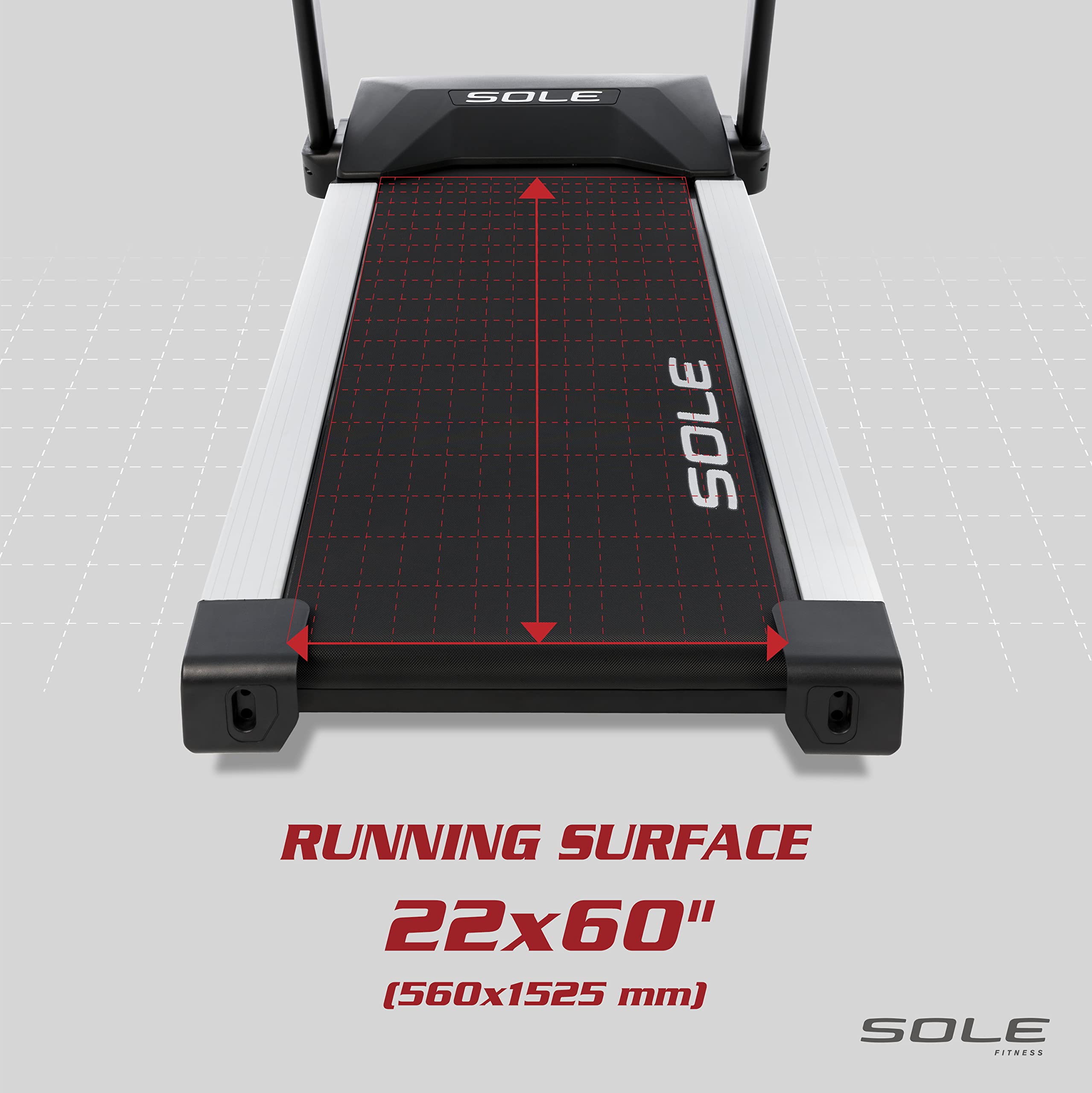 SOLE S77 Non-Folding Treadmill with Built in Bluetooth Speakers