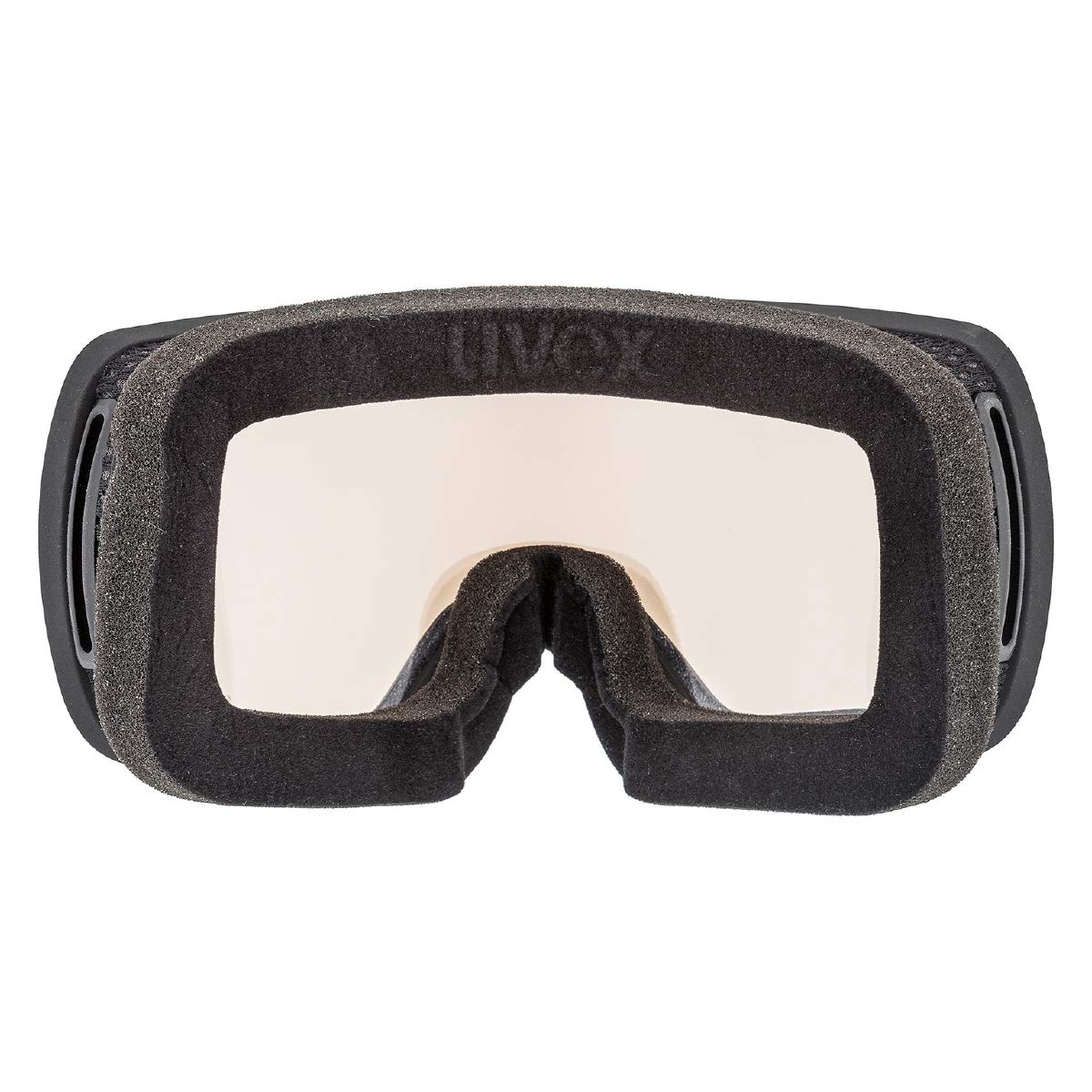 Uvex Unisex-Adult, Compact V Ski Goggles, Black Mat/Blue Mirror-Clear, One Size