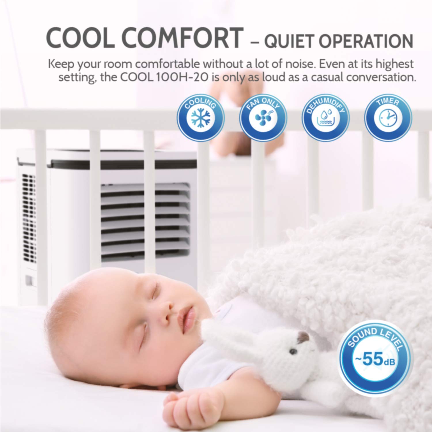 ROLLICOOL 14000 BTU Smart Portable Air Conditioner, Dehumidifier & Fan for Rooms up to 375 sq ft | Alexa-Ready Voice Commands, App, Dual-Band WiFi Support, Bluetooth, Easy Install