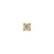 STUDEX Sensitive Cubic Zirconia Stud Earrings 3mm | Hypoallergenic and Nickel Safe for Sensitive Ears | Gold Plated Posts | High Fashion Earrings for Women and Men-PR-741-S