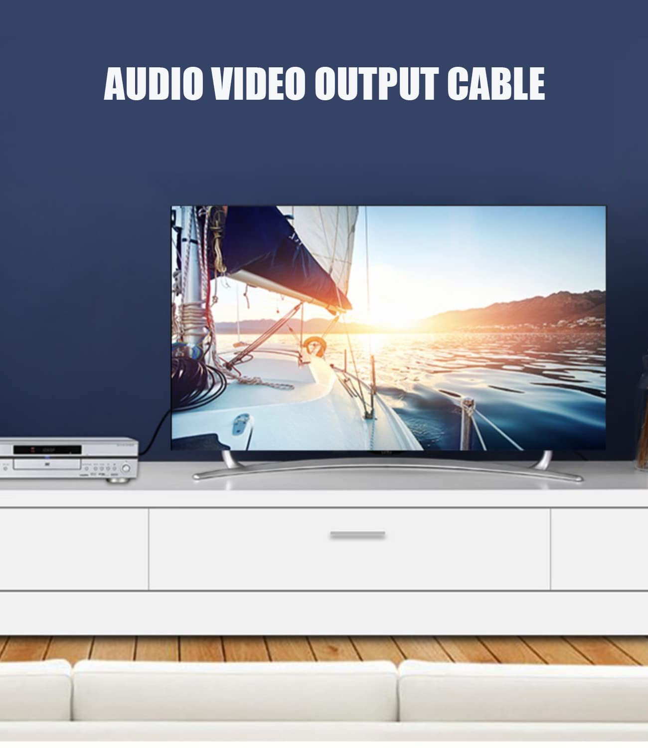 SNLLMZI Av Cable,Camcorder Av Cable, 3.5mm to RCA Camcorder Handycam AV Audio Video Output Cable for TV,Camcorder,Smartphones,MP3, Tablets,Speakers,Home Theater - 5ft