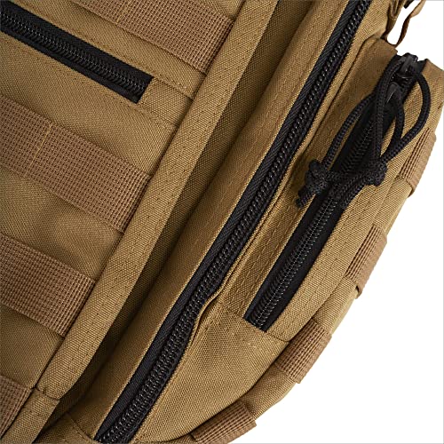 Sager Creek Dad Diaper Bag Backpack with Changing Pad. Waterproof Military Diaper Backpack for Men w/Insulated Compartment (Brown)