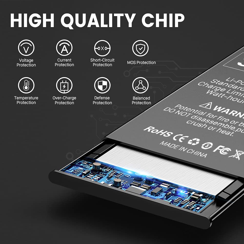 TQTHL [3300mAh] Battery for iPhone 7 Replacement, (2023 New Version) High Capacity New 0 Cycle Batteries Only for A1660 A1778 A1779 with Professional Tool Kit