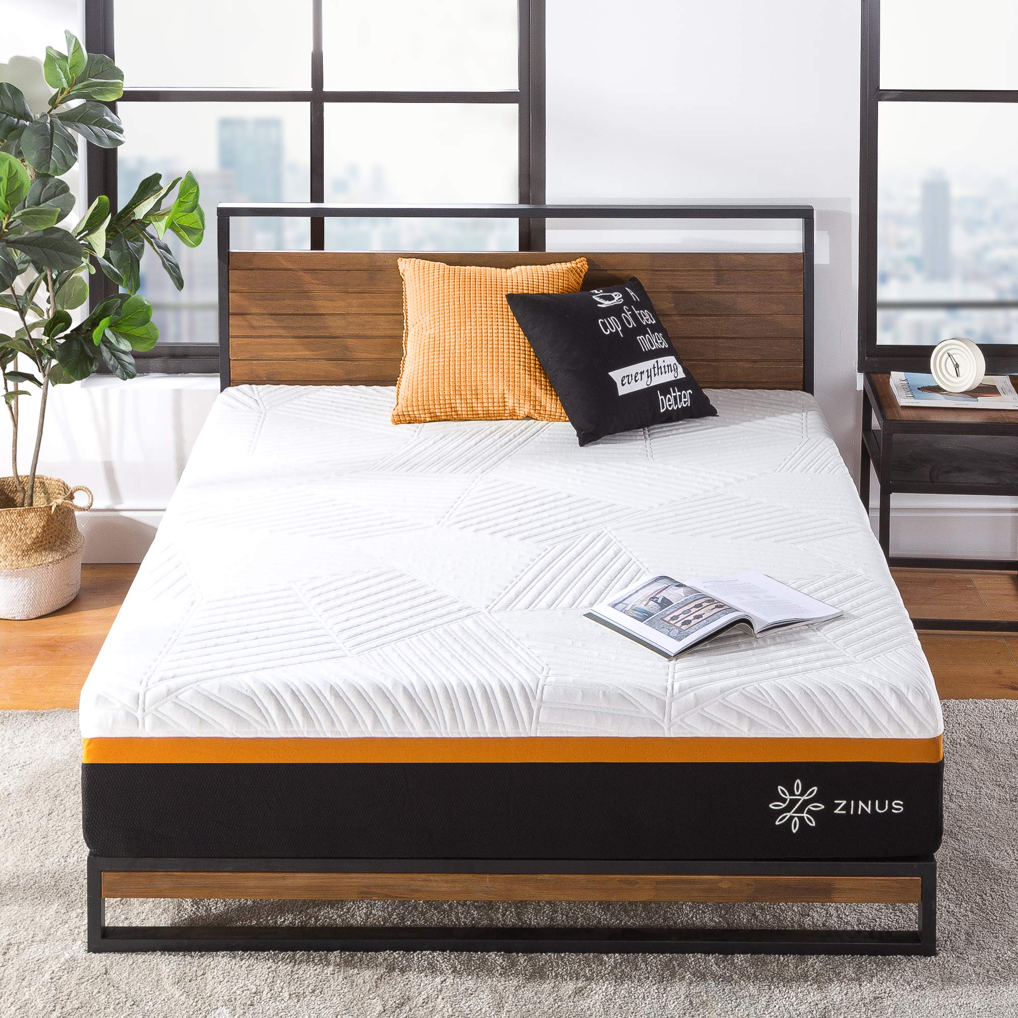 ZINUS 12 Inch Cooling Copper ADAPTIVE Pocket Spring Hybrid Mattress, Full, Moisture Wicking Cover, Cooling Foam, Pocket Innersprings for Motion Isolation, Mattress in A Box