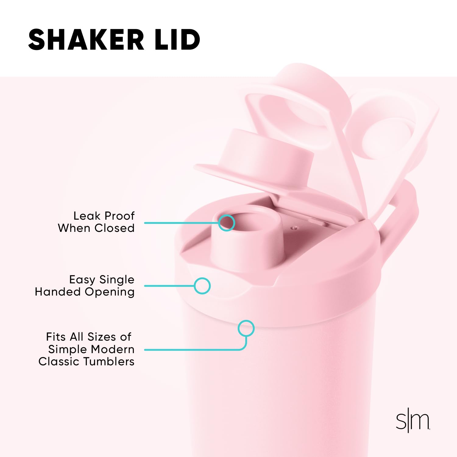 Simple Modern Stainless Steel Shaker Bottle with Ball 24oz | Metal Insulated Cup for Protein Mixes, Shakes and Pre Workout | Rally Collection | Lavender Mist